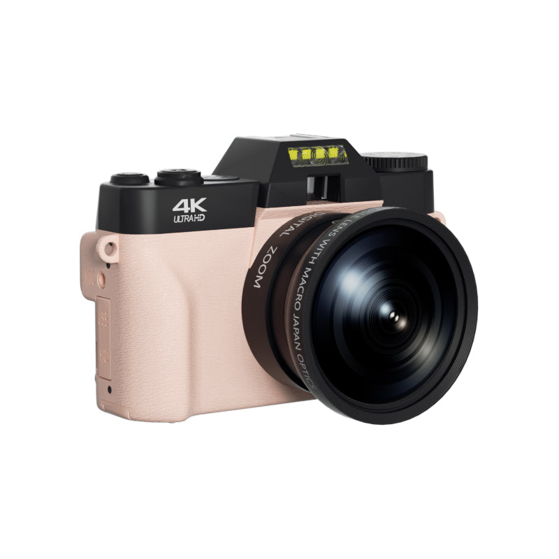 Pink 4K Vlog Digital Camera with Len – OnepixTech